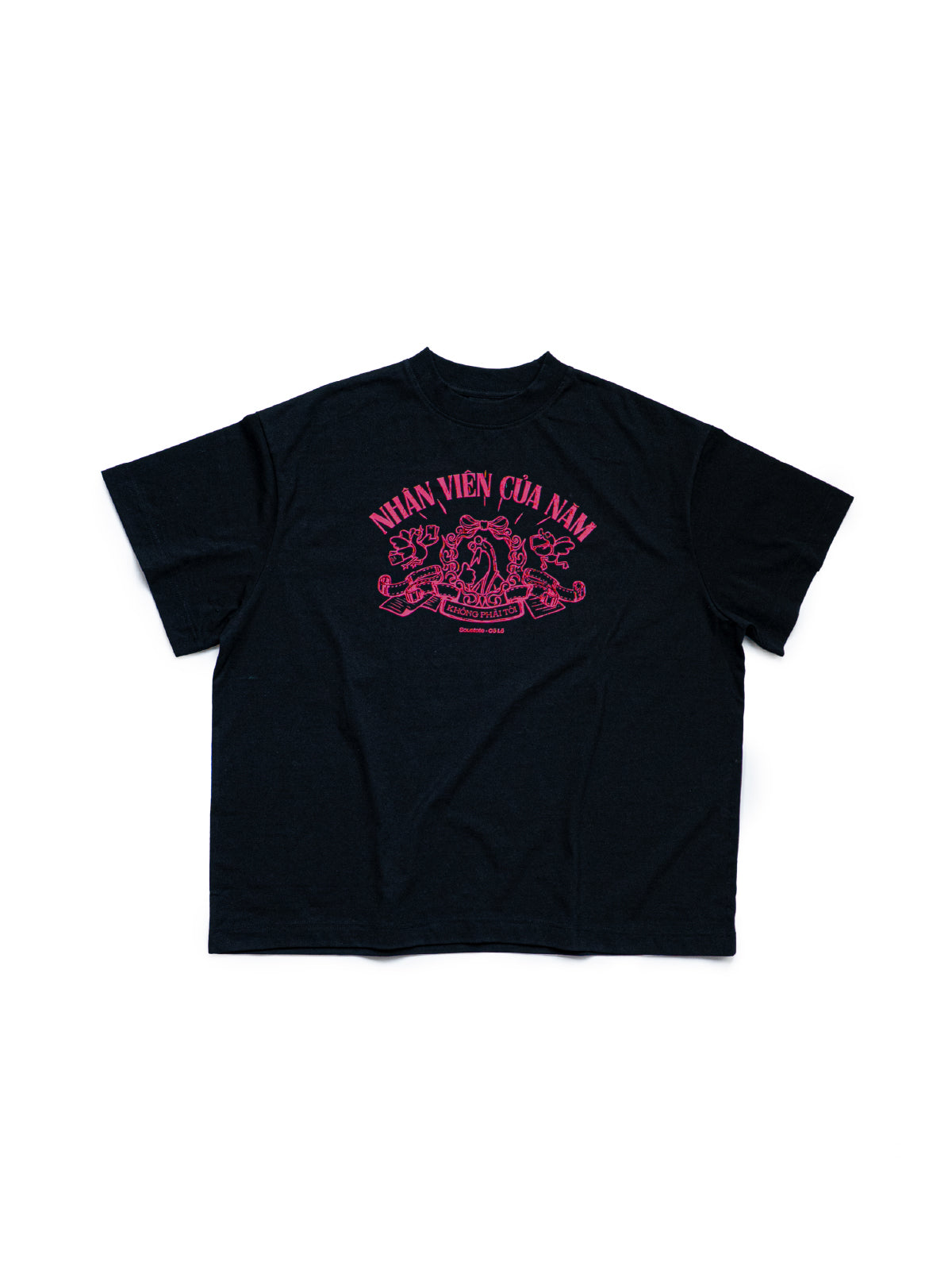 CÒ LÕ "NHÂN VIÊN CỦA NĂM" BIG BOXY T-SHIRT ĐEN/XÁM – Soustate
